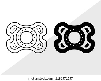 Baby Pacifier Svg Printable Vector Illustration Stock Vector (Royalty ...