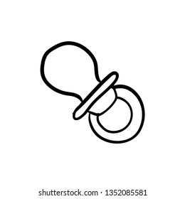 Baby Pacifier Vector Doodle Stock Vector (Royalty Free) 1352085581 ...