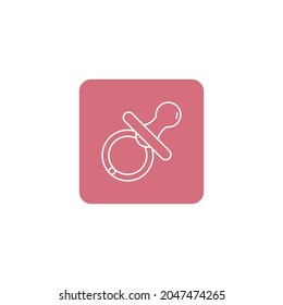 Baby Pacifier Vector Icon Illustration Logo Stock Vector (Royalty Free ...