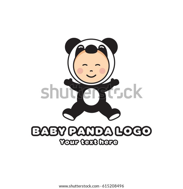 Baby Panda Logo Stock Vector (Royalty Free) 615208496 | Shutterstock