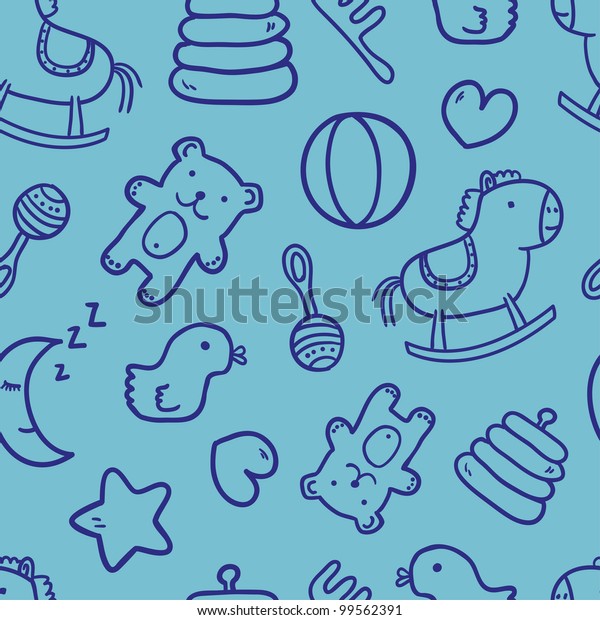 motif de bébé : image vectorielle de stock (libre de droits) 99562391