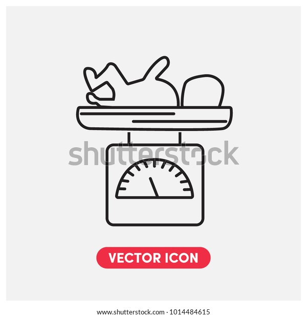 Baby Scales Vector Icon Illustration Stock Vector (Royalty Free ...