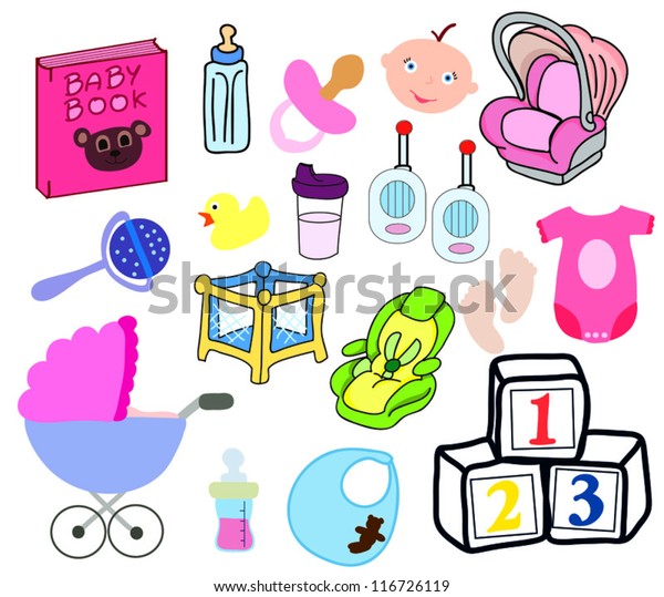 Baby Set Stock Vector (Royalty Free) 116726119 | Shutterstock