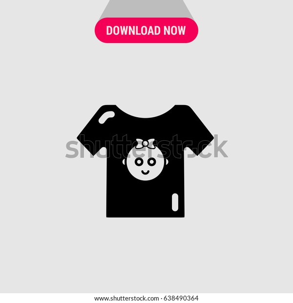 Baby Shirt Vector Icon Stock Vector (Royalty Free) 638490364 | Shutterstock