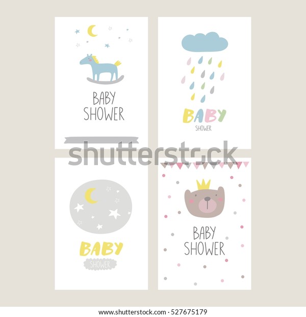 Baby Shower Card Design Stock Vector (Royalty Free) 527675179