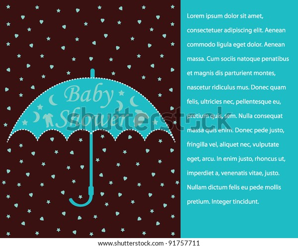 Baby Shower Invitation Design Pattern Background Stock Vector (Royalty ...