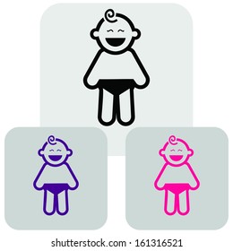 Baby Simple Icon Stock Vector (Royalty Free) 161316521 | Shutterstock