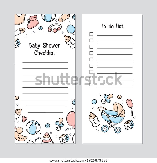 Baby Store Check List Template Baby Stock Vector (Royalty Free ...