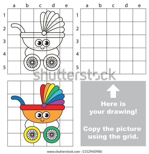 Baby Stroller Smiley Rainbow Educational Game Stock Vector (Royalty ...