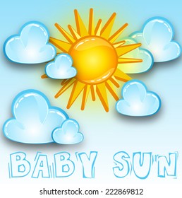 Vector Summer Label Sun Isolated On: vector de stock (libre de regalías ...