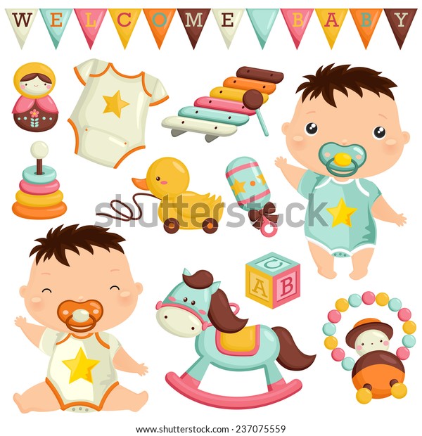 Baby Toys Vector Set Stock Vector (Royalty Free) 237075559