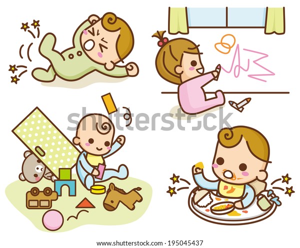 Baby Trouble Stock Vector (Royalty Free) 195045437 | Shutterstock