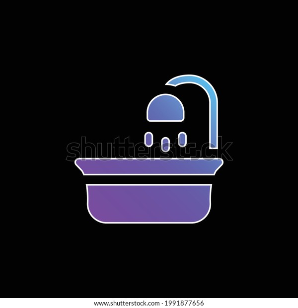 Baby Tub Blue Gradient Vector Icon Stock Vector (Royalty Free) 1991877656 | Shutterstock