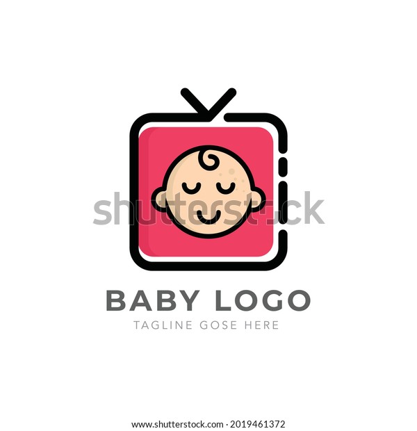 Baby Tv Logo Creative Design Icon Stock Vector (Royalty Free ...