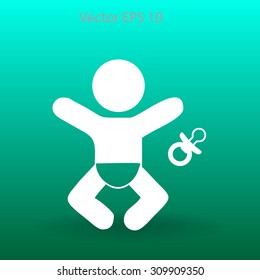 Baby Icon Business Concept Child Pictogram Stock Vector (Royalty Free ...