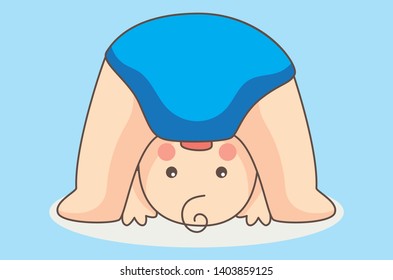 Babys Cutest Pose Pamper Stock Vector (Royalty Free) 1403859125