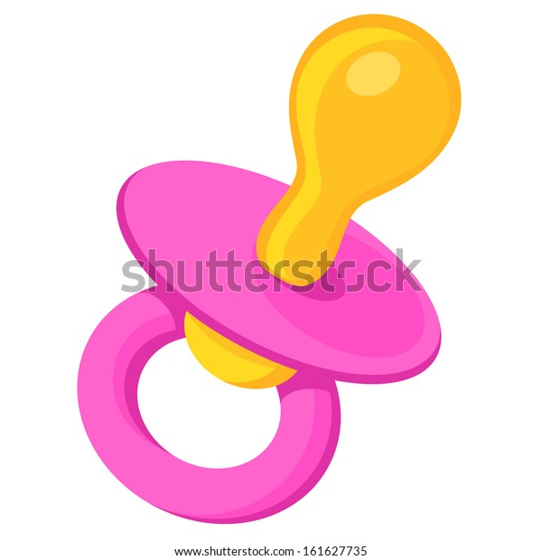 Babys Dummy Isolated On White Stock Vector (Royalty Free) 161627735 ...