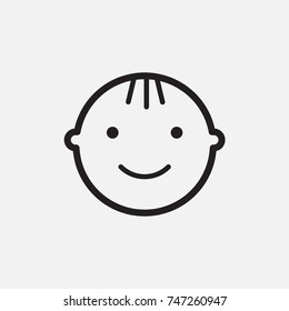 Babys Head Icon Vector Eps10 Stock Vector (Royalty Free) 747260947 ...