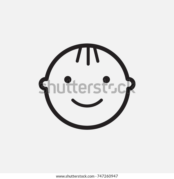 Babys Head Icon Vector Eps10 Stock Vector (Royalty Free) 747260947 ...