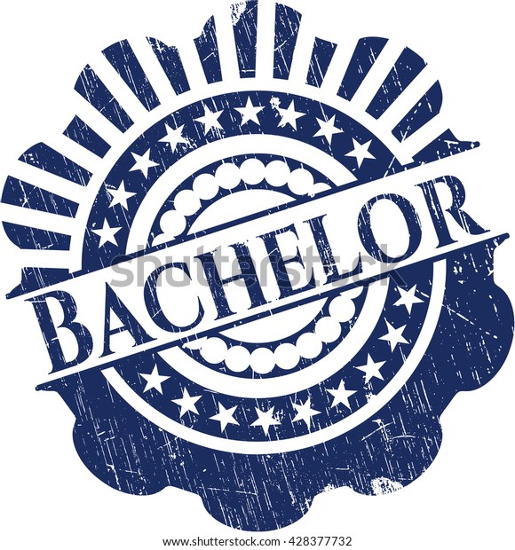 Bachelor Rubber Seal Grunge Texture Stock Vector (Royalty Free ...