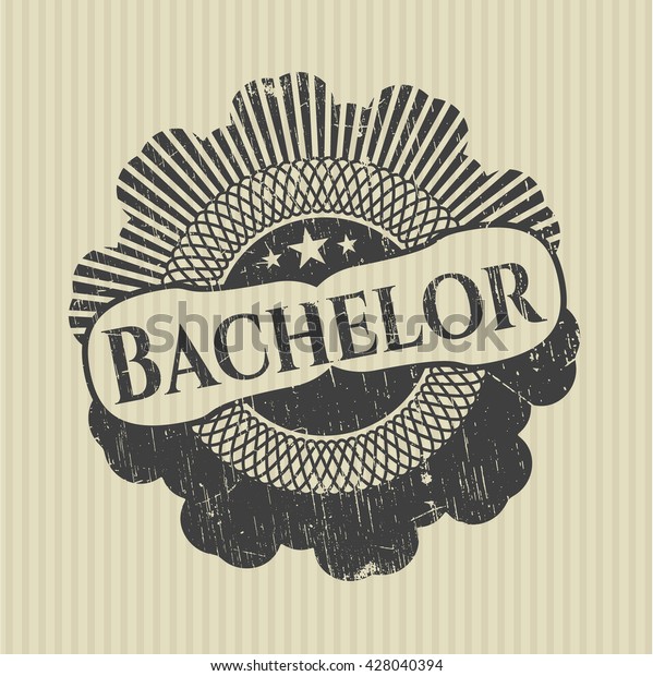 Bachelor Rubber Seal Texture Stock Vector (Royalty Free) 428040394 ...