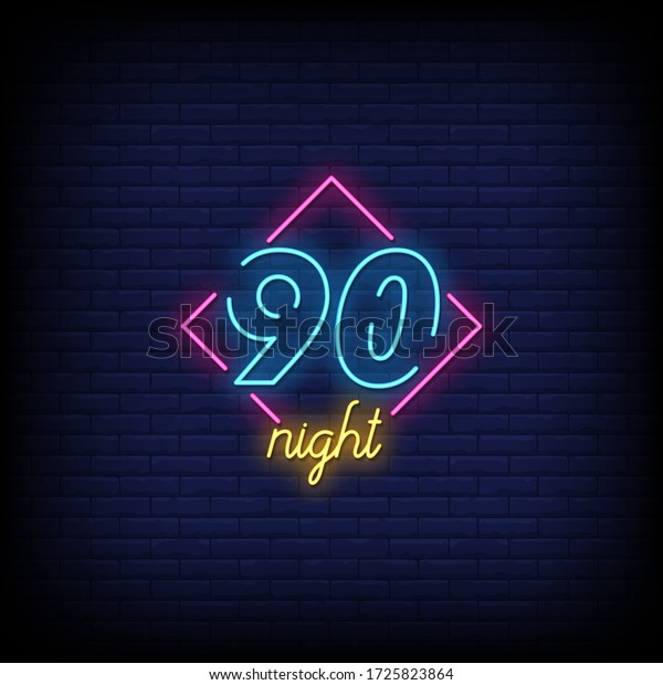 Back 90s Neon Signs Style Text Stock Vector (Royalty Free) 1725823864 ...