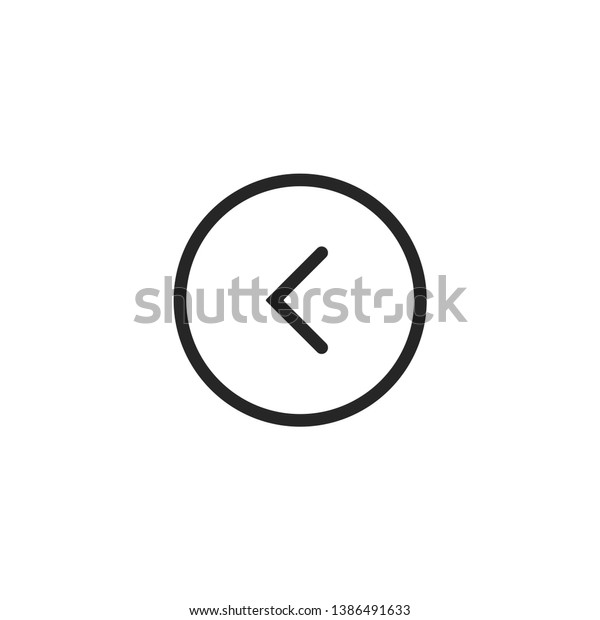 Back Button Social Media Icon Isolated Stock Vector (Royalty Free ...