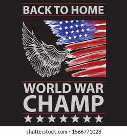 Back Home Tshirt Vector American Flag Stock Vector (Royalty Free ...
