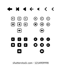 Back Icon Logo Vector Symbol Previous Stock Vector (Royalty Free ...