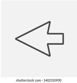 Back Icon Return Left Arrow Direction Stock Vector (Royalty Free ...