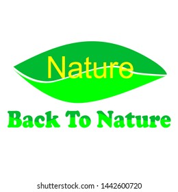Back Nature Logo Green Leaf: vector de stock (libre de regalías ...