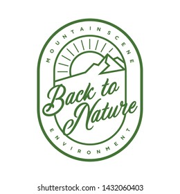 Back Nature Logo Lineart Design Stock Vector (Royalty Free) 1432060403 ...