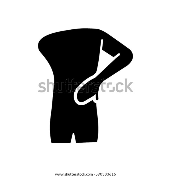 Back Pain Icon Stock Vector (Royalty Free) 590383616