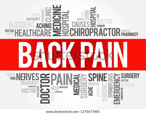 Back Pain Word Cloud Collage Health Stock Vector (Royalty Free) 1276671481