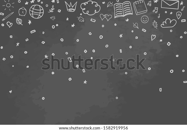 Back School Abstract Blackboard Background Hand Stock Vector (Royalty ...