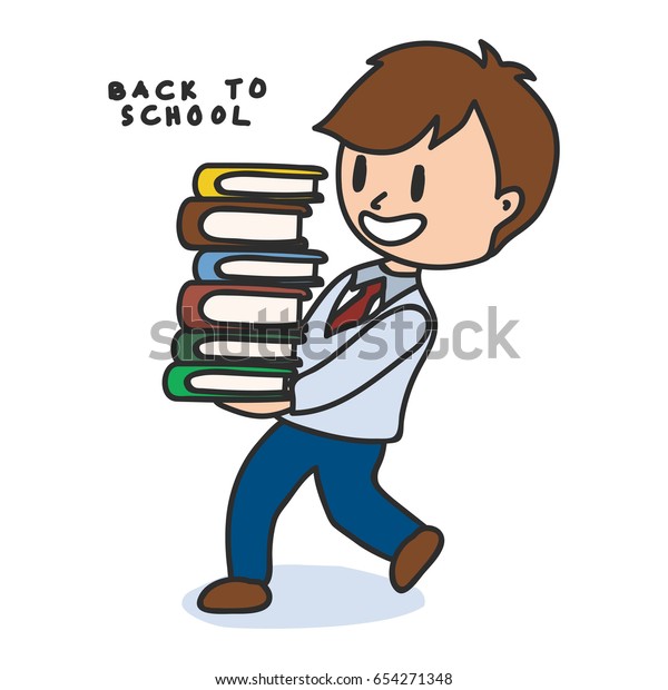 Back School Cartoon Illustration Stock Vector (Royalty Free) 654271348 ...