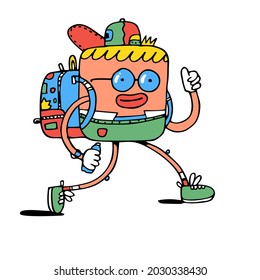 Back School Cartoon Illustration Vector Stock Vector (Royalty Free ...