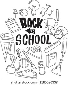 Back School Doodle Sketch Note Book Stock Vector (Royalty Free) 1136998766