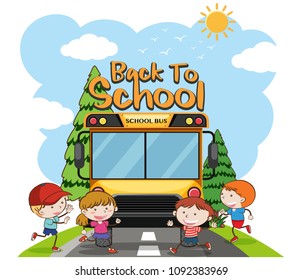 Back School Element Banner Illustration Stock Vector (Royalty Free ...