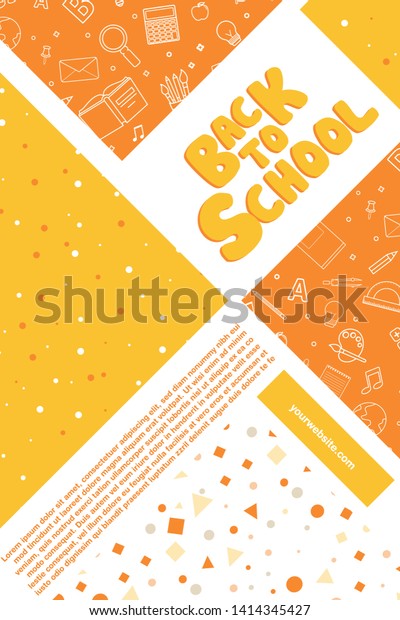 Back School Information Poster Education Template Stock Vector (Royalty ...