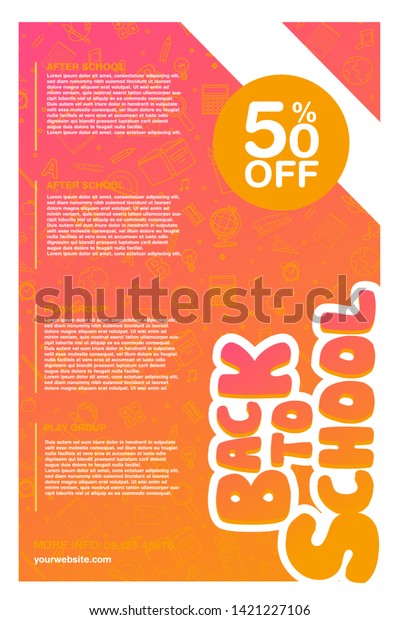 Back School Information Poster Education Template Stock Vector (Royalty ...