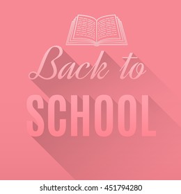 Back School Inscription Shadow Stock Vector (Royalty Free) 451794280 ...