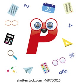 Back School Letters P Stock Vector (Royalty Free) 469750016 | Shutterstock