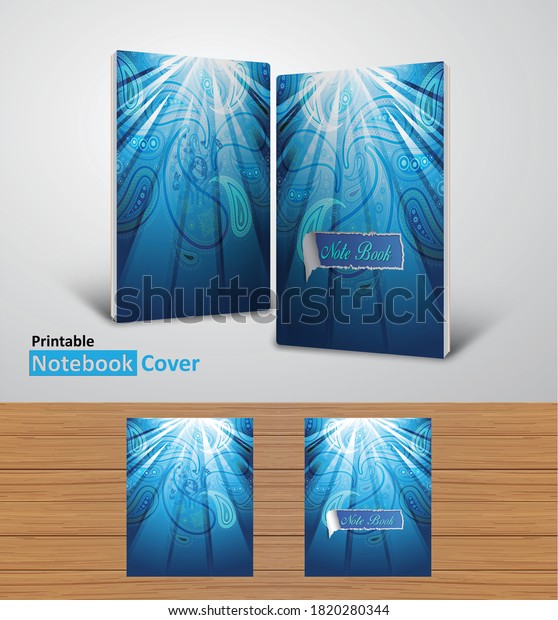 Back School Notebook Cover Designs Mockups Stock Vector (Royalty Free ...