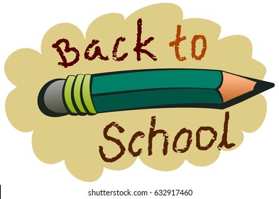 Back School Pencil Stock Vector (Royalty Free) 632917460 | Shutterstock