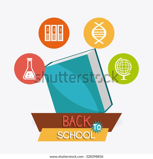 Back School Season Design Vector Illustration Stock Vector (Royalty ...