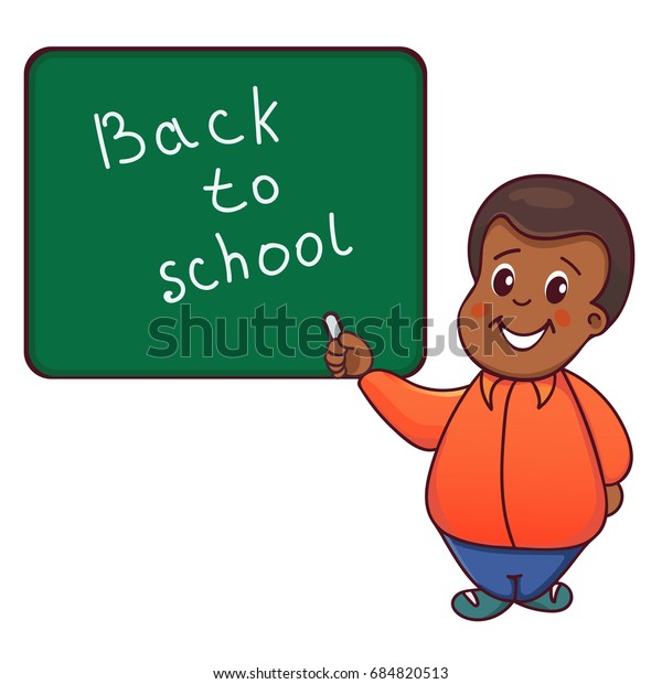 Back School Vector Illustration Cartoon Boy Stock Vector (Royalty Free ...