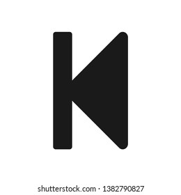 Back Skip Black Arrow Icon Stock Vector (Royalty Free) 1382790827 ...