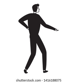 Back View Business Man On White Stock Vector (Royalty Free) 1416188075 ...