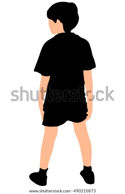 Back View Football Player Stock Vector (Royalty Free) 490210873 ...